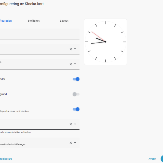 Visa Analog klocka på Home Assistant Dashboard - Teknik i Hemmet